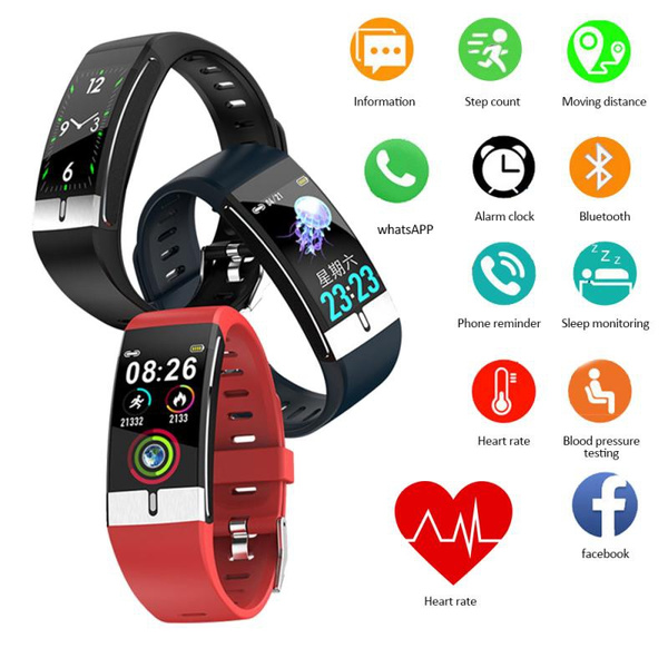Color Screen Body Temperature Smart Bracelet, Real-time Blood Pressure ...