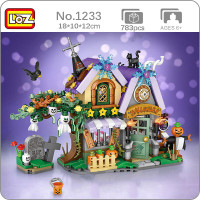 Halloween House Tree Ghost Pumpkin Monster Animal Tombstone Model Mini ...