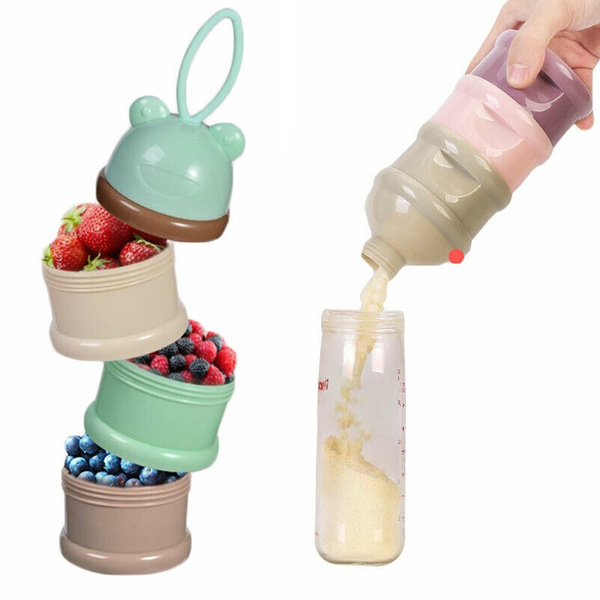 Fashion Milk Powder Dispenser 3 Layer Baby Feeding Formula Storage Pot ...