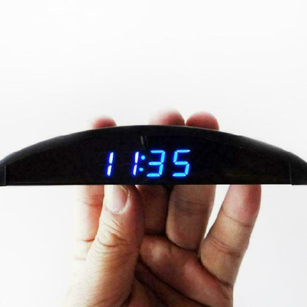 1 Plastic Car Voltmeter 12v 3 In 1 Thermometer Clock 4 Display