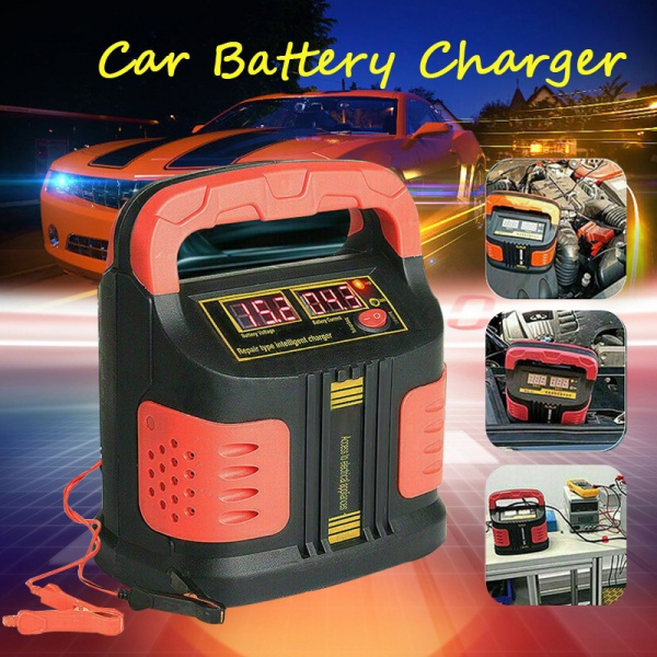 350W 12V 24V Heavy Duty Smart Car Battery Charger Jump Starter Pulse ...