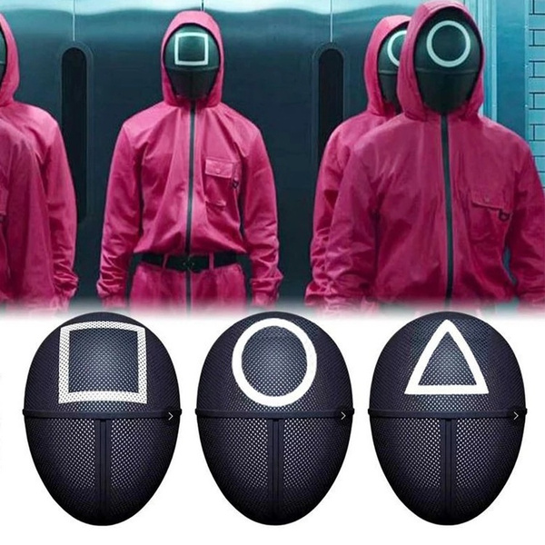 NEW TV Black Squid Game Cosplay Mask Square Circle Triangle Squid Game ...