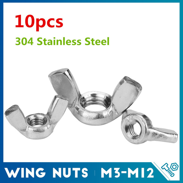 10pcs Butterfly Wing Nuts M3 M4 M5 M6 M8 M10 M12 304 Stainless Steel ...