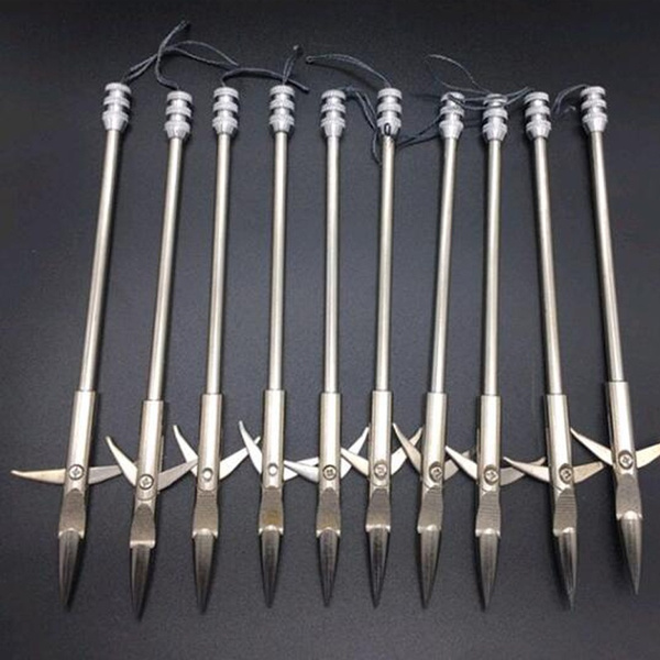 9cm/14.8cm Fish Dart 6pcs set Three Edged Darts Shooting Fish Slingshot ...