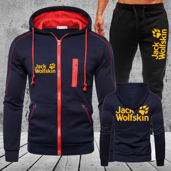 Jack Wolfskin Men Jogging Suit Sport Set Sport Suit Cotton Outdoor ...