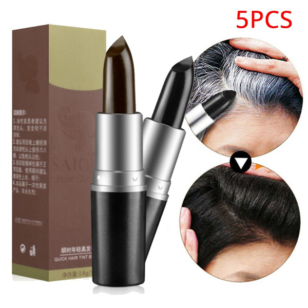 Hair Dye Cream Instant Gray Root Coverage Hair Color Modify Cream Stick ...