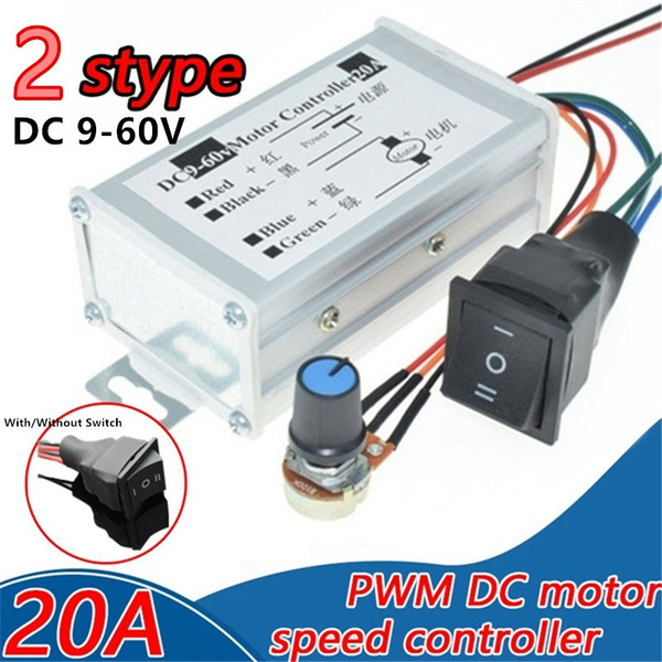 Motor Speed Controller DC 12V 24V 48V 60V 20A PWM Motor Speed ...