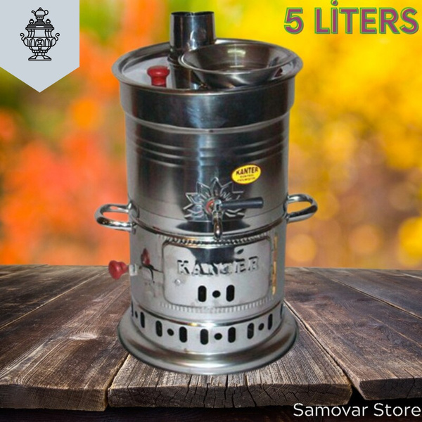 Stainless Steel Samovar Teapot warmer camping samovar Tea urn plateau ...