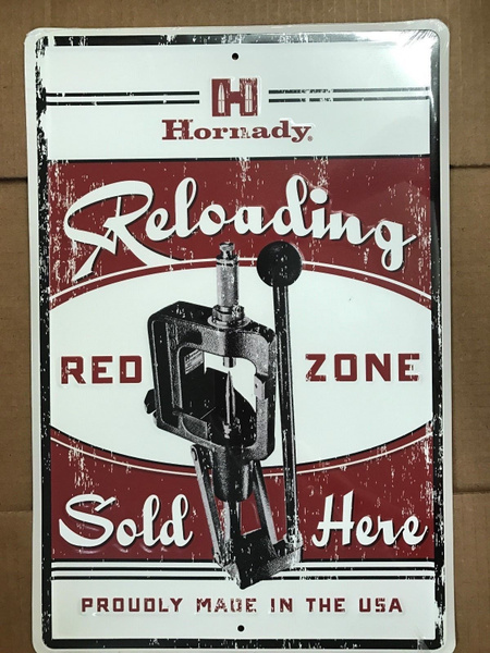Hornady Reloading Retro Metal Tin Sign Poster Home Garage Plate Cafe ...