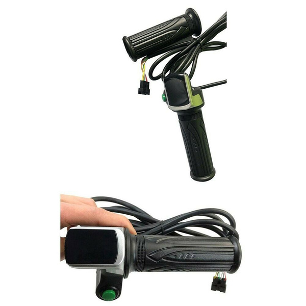 E-Bike 36/48V 6 Pin Handlebar Grips Throttle Grip Electric Scooter LED ...