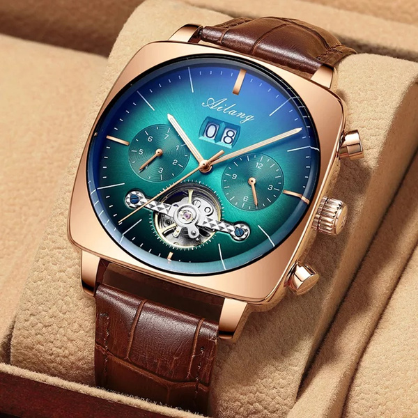 AILANG Famous Brand Watch Montre Automatique Luxe Chronograph Square ...