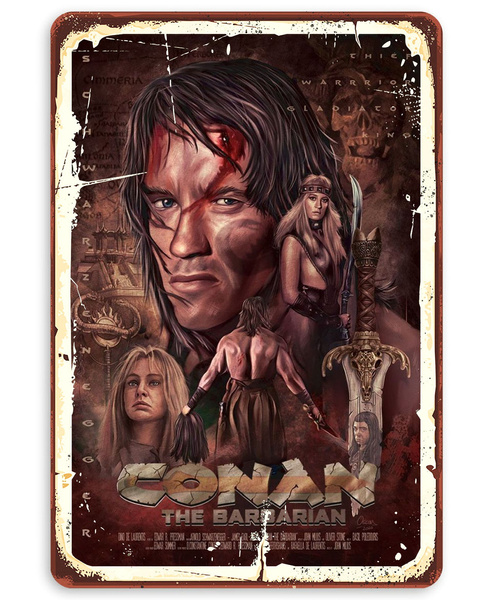 Classic Tin Signs Conan the Barbarian Metal Plaque Vintage Style ...