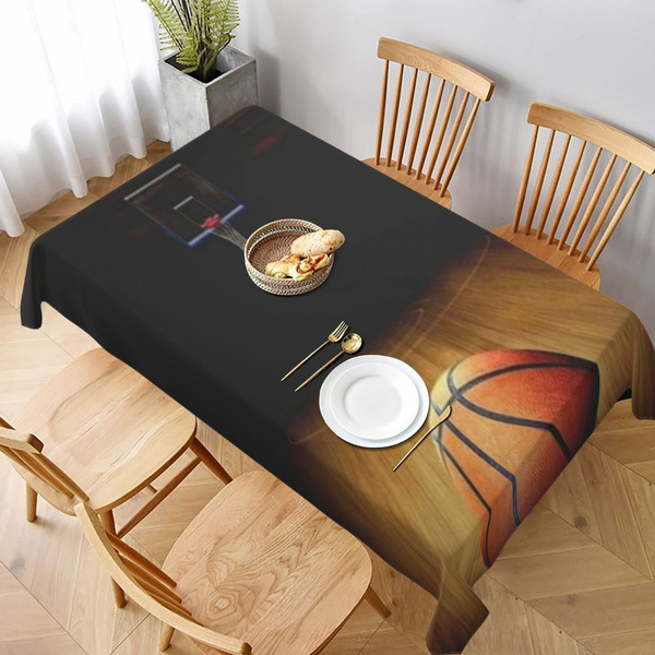 Vintage Basketball Court Tablecloth Washable Durable Table Cover 60 X ...