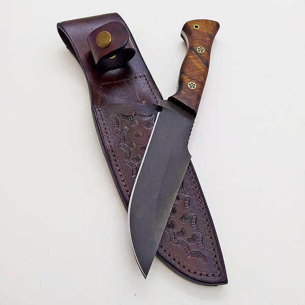 Fixed Blade Outdoor and Camping Knife-Sleipner Steel Blade,Walnut Wood ...