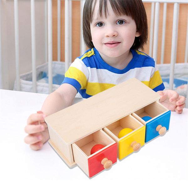 Montessori Materials Match Box Ball Box Coin Box Piggy Bank Set Toys ...