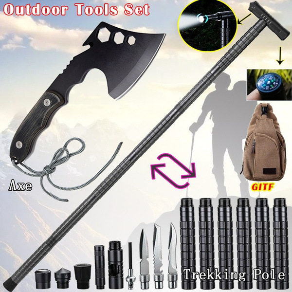Outdoor Emergency Survival Tools Set, Portable Multifunction Trekking ...