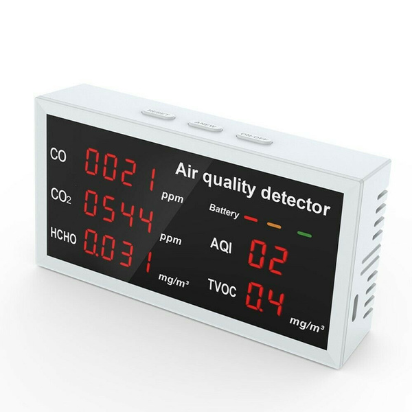 Air Quality Monitor, Home Air Quality Tester for CO/ CO2/ HCHO/TVOC/AQI ...