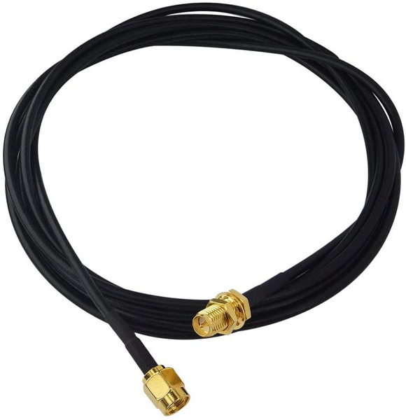 1pcs WiFi Antenna Extension Cable RP-SMA Male to RP-SMA Female Bulkhead ...