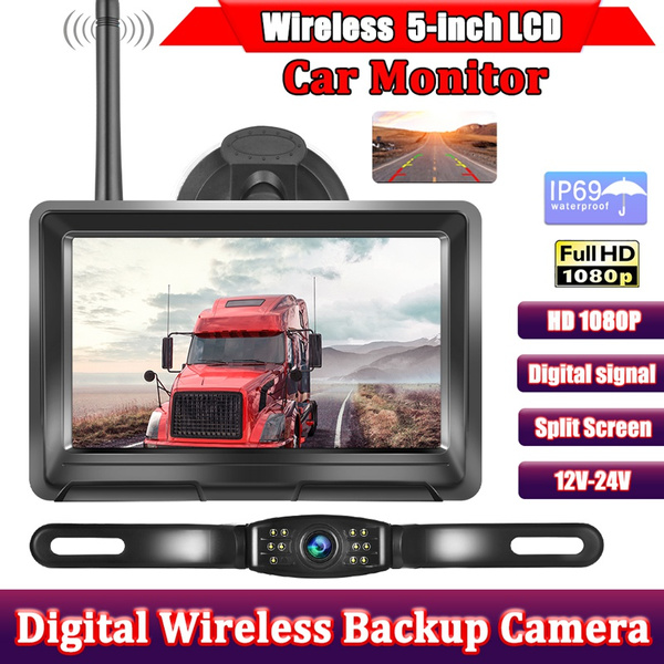 PODOFO 5 Inch HD 1080P Monitor Vehicle Digital Wireless Rear View ...