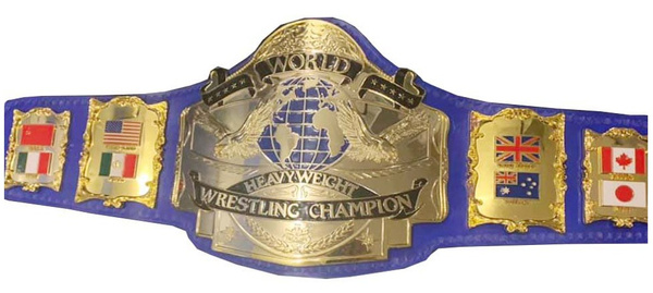 ANDRE 87 WORLD HEAVYWEIGHT WRESTLING CHAMPIONSHIP BELT BLUE LEATHER ...