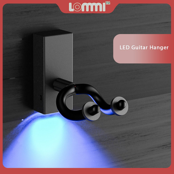 LOMMI LED Hanger Light Blue Acoustic Guitar Wall Mount Guitar Hook ...