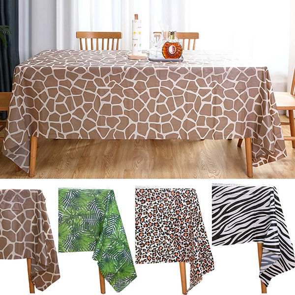 Animal Safari Theme Zoo Print Table Cover Animal Theme Tablecloth for ...