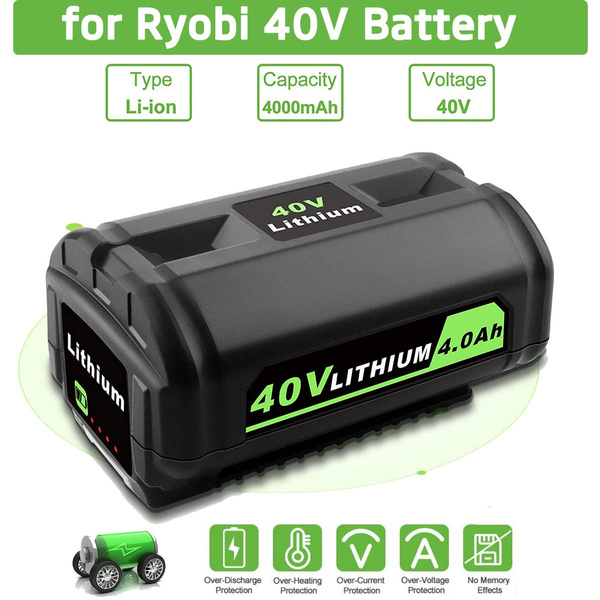 40V Lithium Battery 4.0Ah Replacement for Ryobi OP40401 OP4026A OP4015 ...