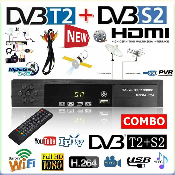 New upgrade DVB-T2+S2 Combo HD 1080P Tuner Decoder Satellite TV ...