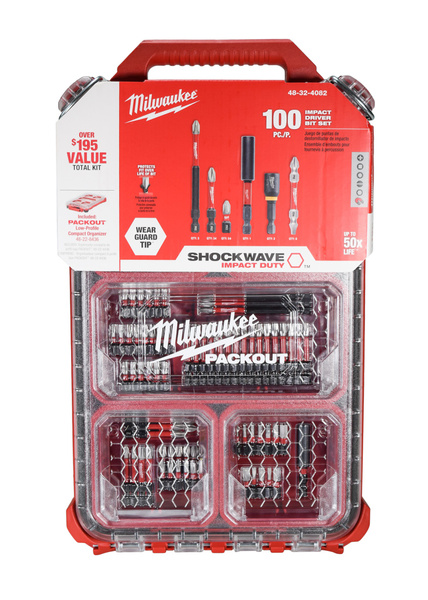 Milwaukee 48-32-4082 100 pc Shockwave Impact Duty Steel Screw Driver ...