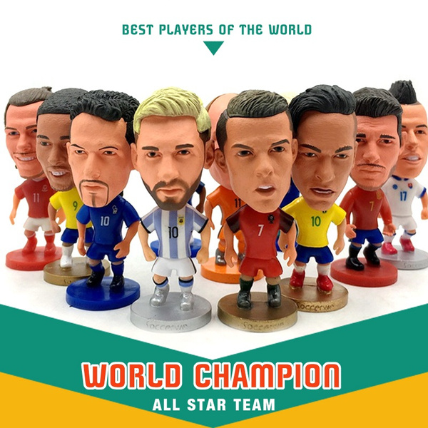 6.5cm PVC Soccer Player Figure Dolls Collectibale Garage Kits Gifts For ...