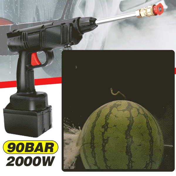 90Bar 2000W Wireless High Pressure Car Washing Machine Gun 50000mah ...