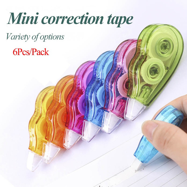 6Pcs/Pack Mini Correction Tape Glue Tape Dispenser Portable 5mm Core ...