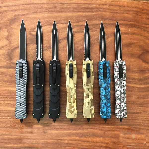 Spring Auxiliary OTF Knife Double Action Mic MT Automatic Knife 7 Style ...