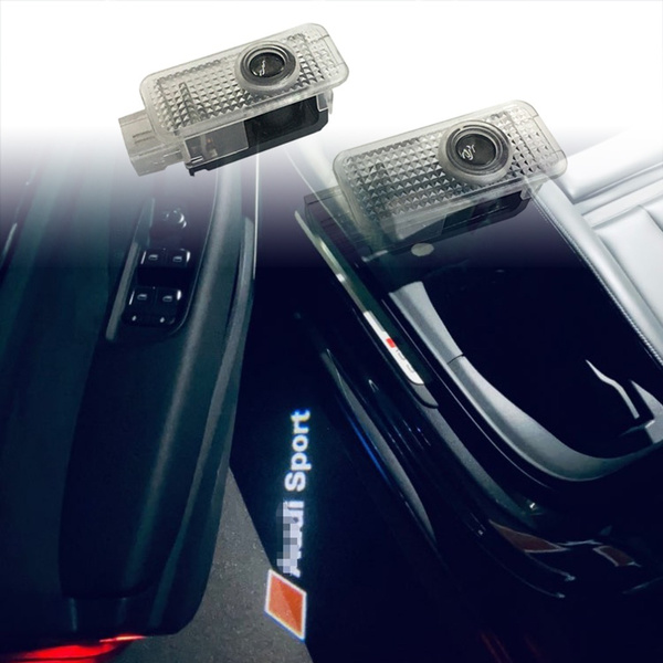 2X Car LED Door logo Welcome Light Projector Ghost Shadow Lamp For AUDI ...