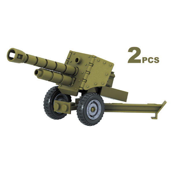 2PCS Custom WWII Mini Howitzer Artillery Build Set, Pack of 2 , WW2 ...