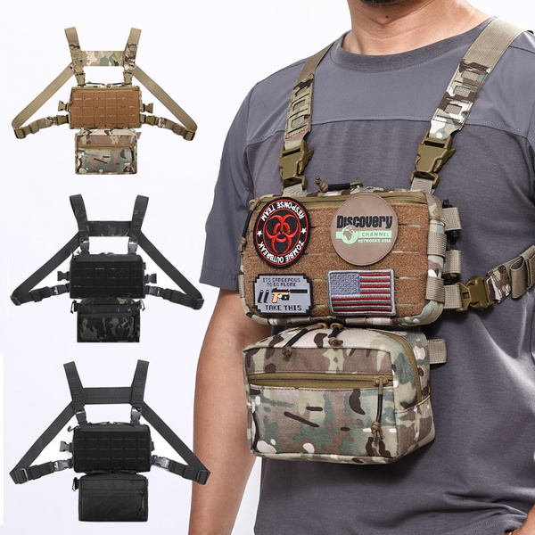 1000D Outdoor Tactical Vest Bag Chest Military Chest Molle System Men ...
