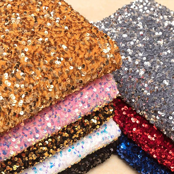 Velvet Three Dimensional Sequins Foam Bead Fabric for DIY Sewing ...