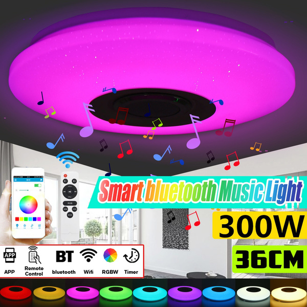 36/33/30cm Smart LED Ceiling Music Light 300/200/70W 180-265V Dimmable ...