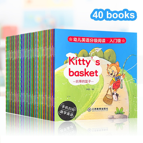 40 Book/Sets Kids learning English words Picture Reading Story Graded ...