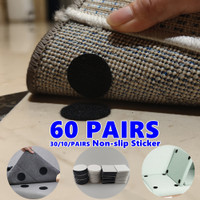 60/30/10pairs Anti Curling Carpet Tape Rug Gripper Velcro Secure the ...