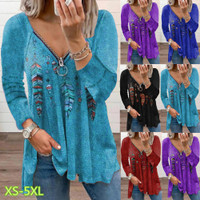 Spring and Early Autumn New Fashion Women's Feather Plaid Printed ...