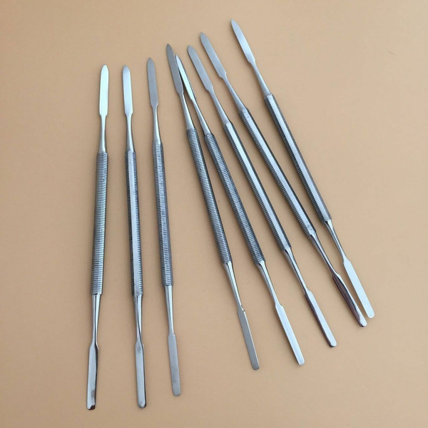 8 Pcs Dental Stainless steel Cement Spatulas Double Ended Mixing ...