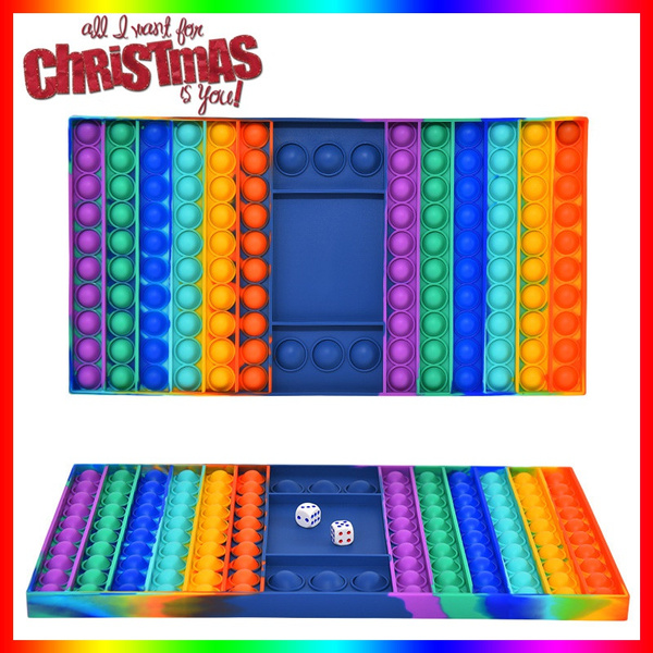 Push Pop Fidget Toy Push Pop Bubble Sensory Silicone Tool Stress Relief ...