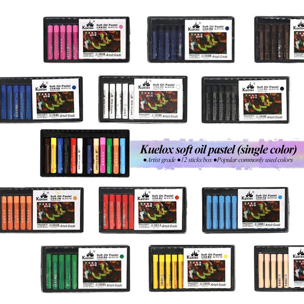 Kuelox 12Pcs Art Soft Oil Pastels Drawing Pastels Many Colors Choice ...