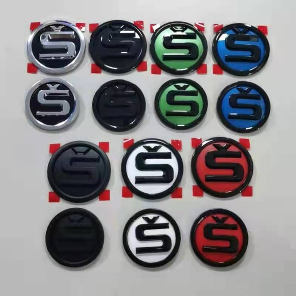 New S Emblem Hood Sticker Rear Sticker for Skoda Superb Octavia Karoq ...