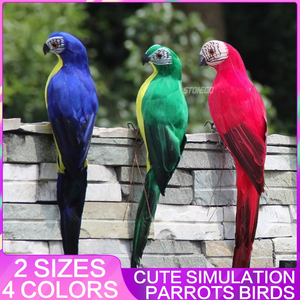 25/35cm Artificial Parrots Simulation Parrot Artificial Bird Home Decor ...