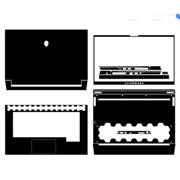 Carbon Fiber Sticker Skin Decals Protector Guard for Dell Alienware M15 ...