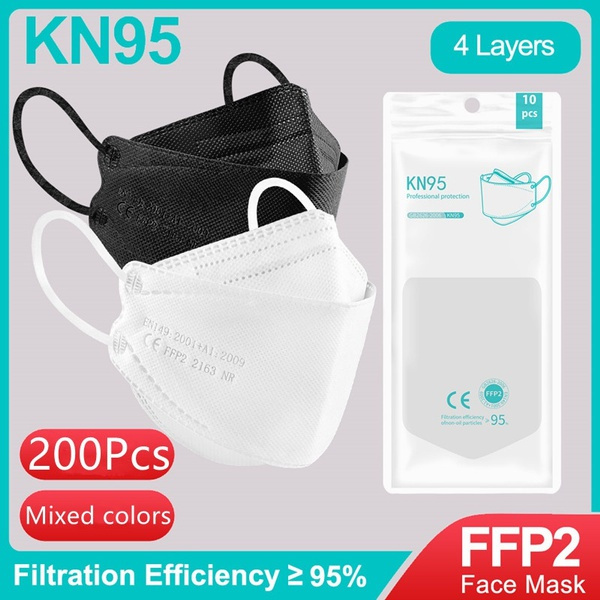 200PCS FFP2 Face Mask Mixed 13 Colors of KF94 Mask KN95 Mouth Mask ...