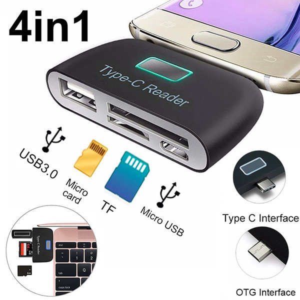 4 In 1 USB 3.0 Multifunctional Smart Card Reader Laptop Durable Mobile ...