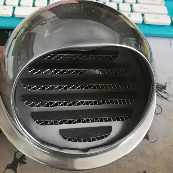 1pc Exhaust Vent Ducting Grille Cover Hemisphere Shape Silver HVAC ...